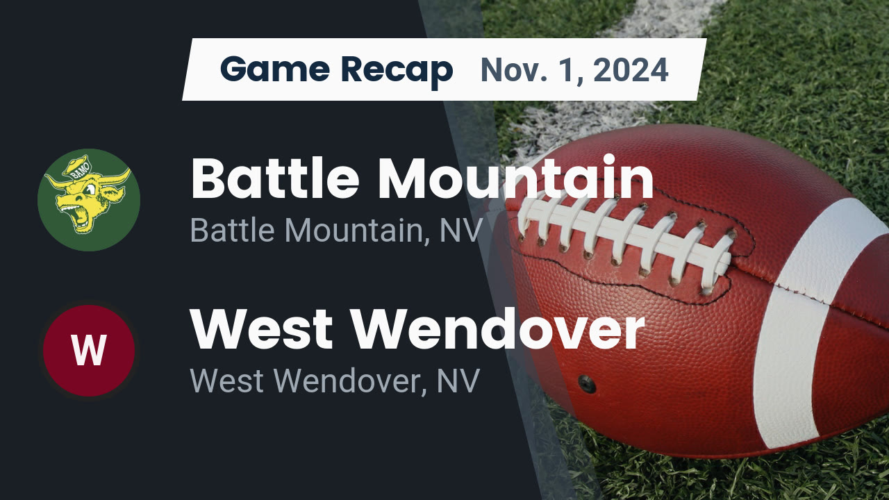 Recap: Battle Mountain vs. West Wendover 2024 - Battle Mountain High highlights - Hudl