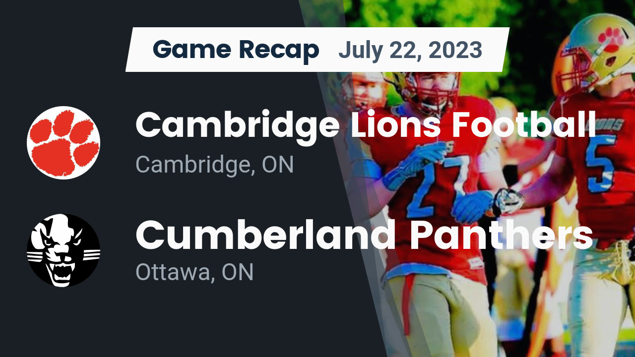 Recap: Cambridge Lions Football vs. Cumberland Panthers 2023 ...