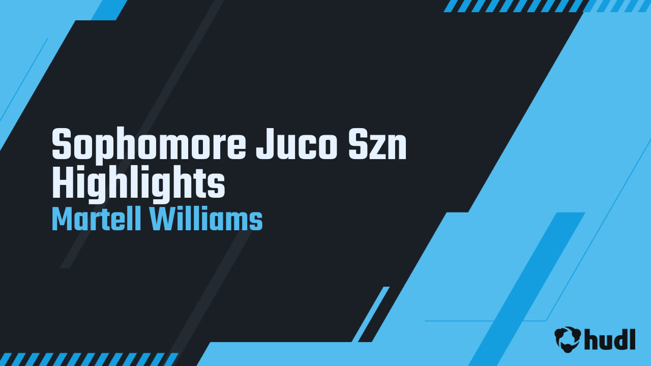 Sophomore Juco Szn Highlights - Martell Williams highlights - Hudl