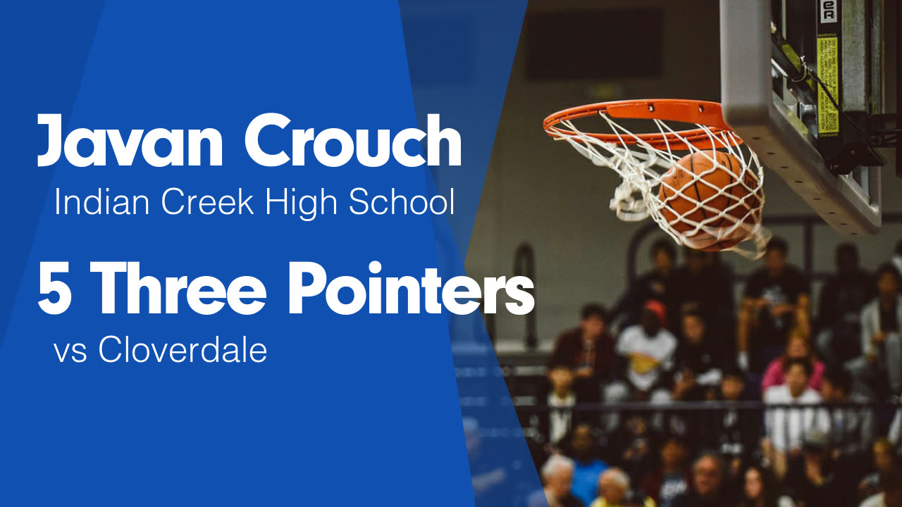 5 Three Pointers vs Cloverdale - Javan Crouch highlights - Hudl