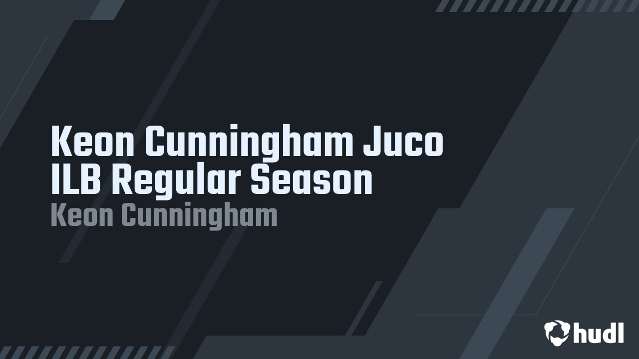 Keon Cunningham Juco ILB Regular Season - Keon Cunningham highlights - Hudl