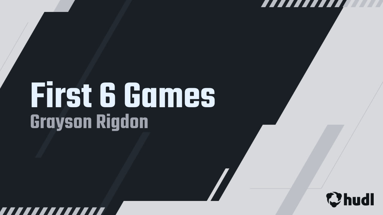 First 6 Games - Grayson Rigdon highlights - Hudl
