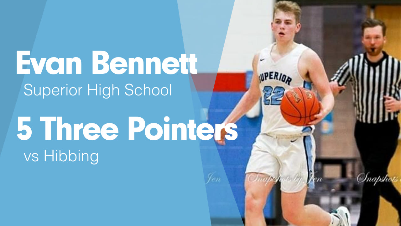 5 Three Pointers vs Hibbing - Evan Bennett highlights - Hudl