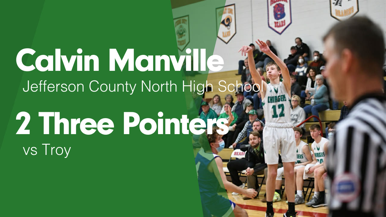 2 Three Pointers vs Troy - Calvin Manville highlights - Hudl