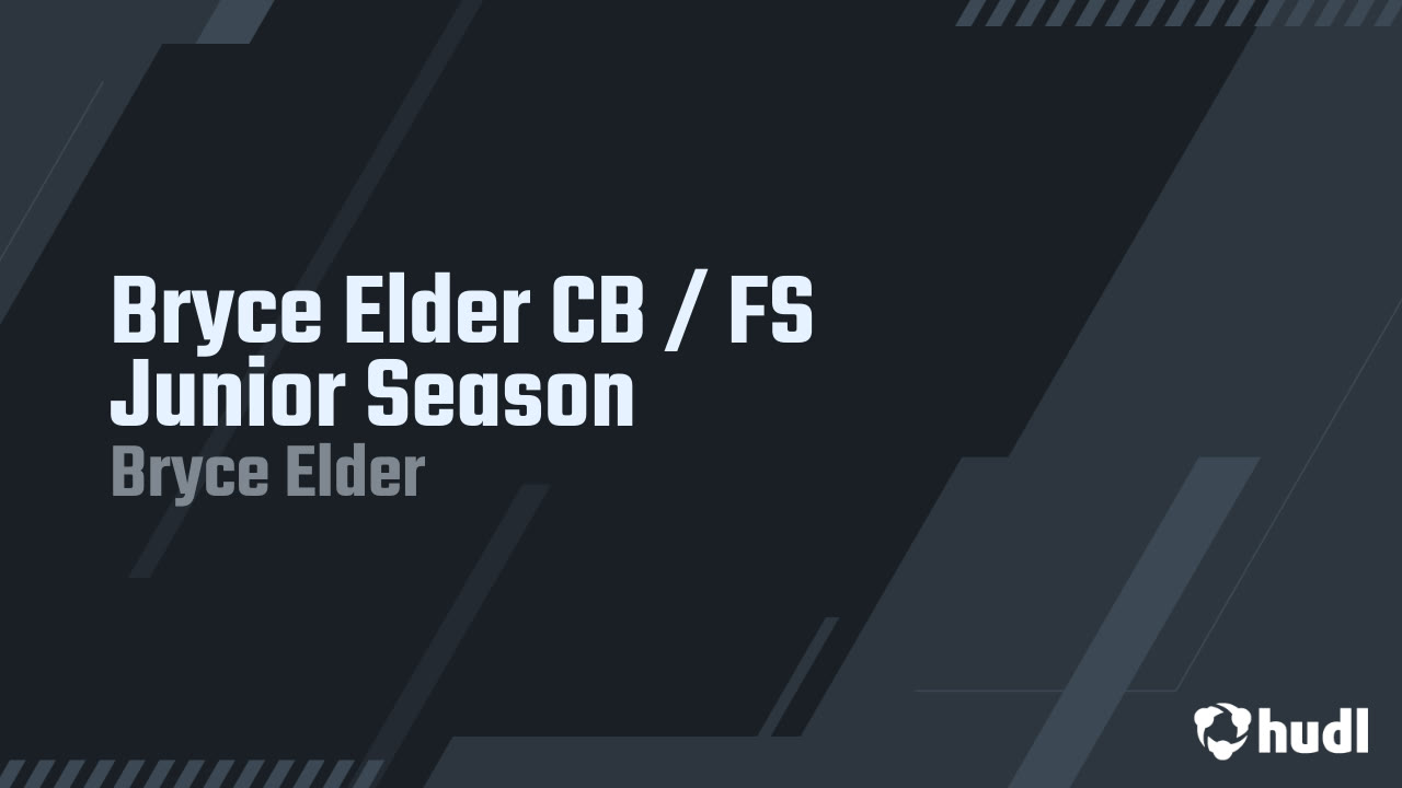 Bryce Elder CB / FS Junior Season - Bryce Elder highlights - Hudl