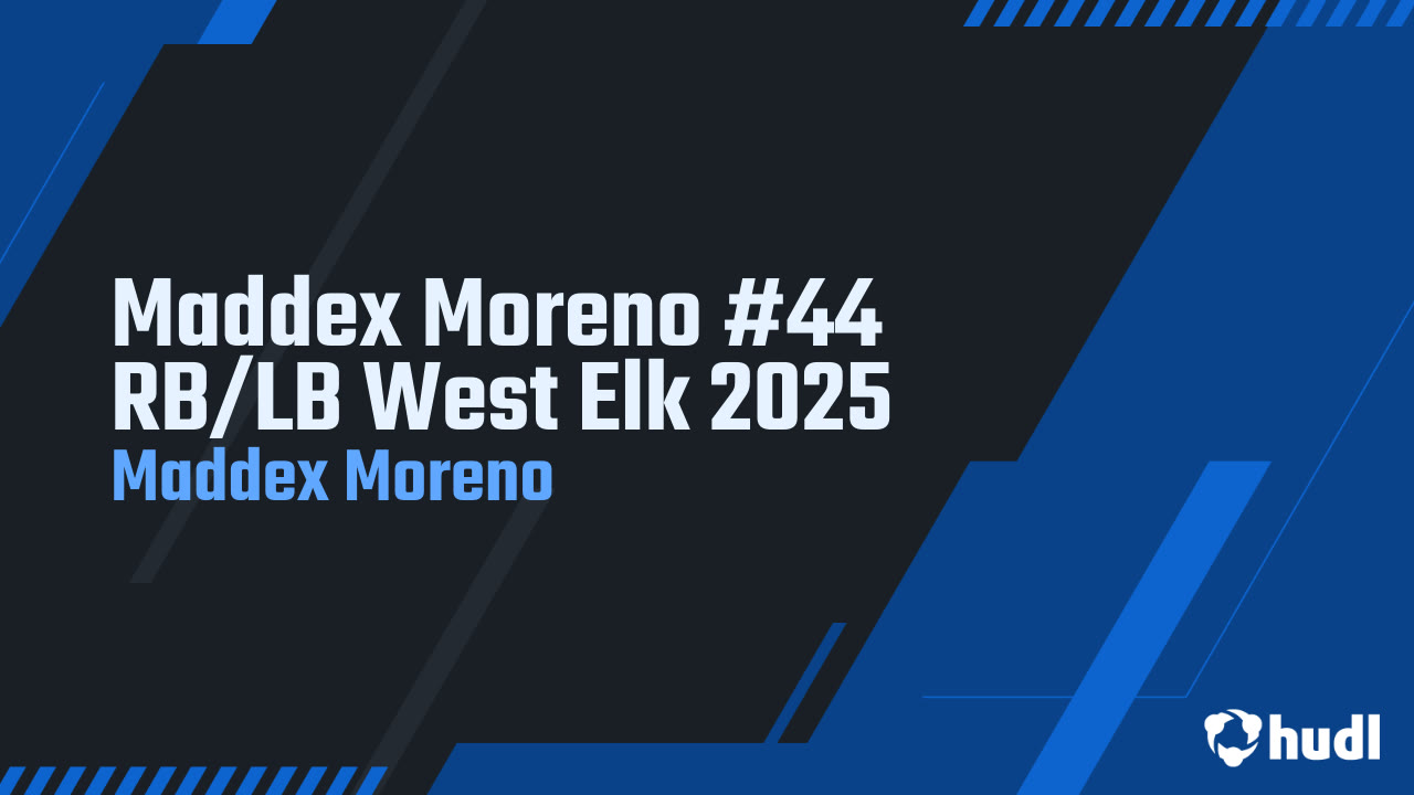 Maddex Moreno #44 RB/LB West Elk 2025 - Maddex Moreno highlights - Hudl