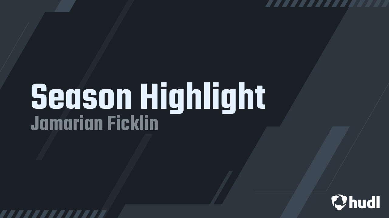 Season Highlight - Jamarian Ficklin highlights - Hudl