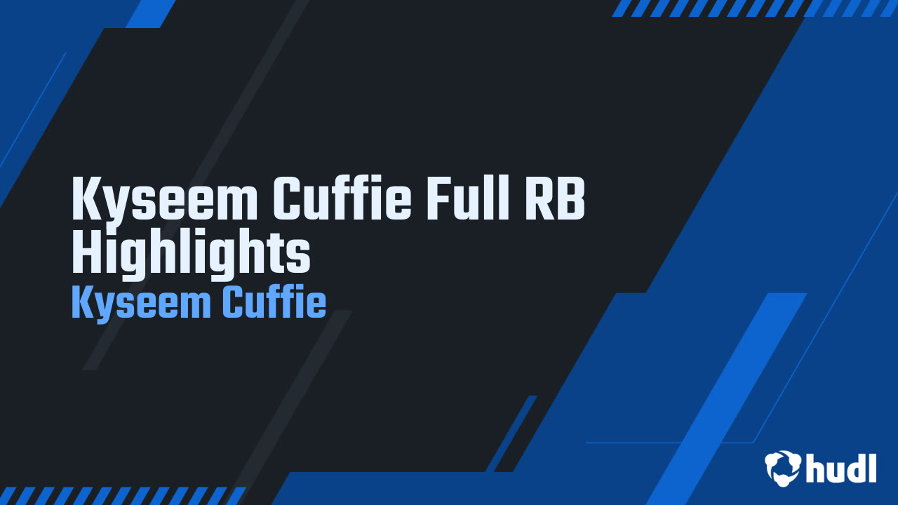 Kyseem Cuffie Full RB Highlights - Kyseem Cuffie highlights - Hudl
