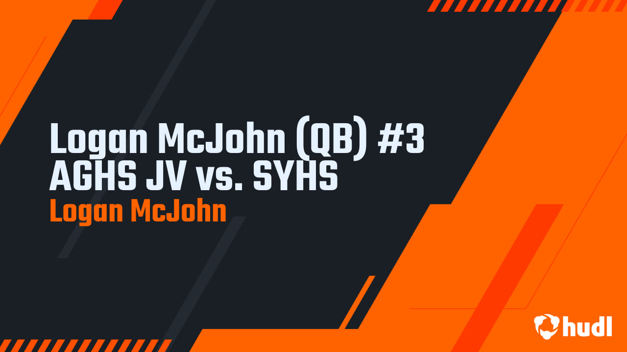 Logan McJohn (QB) #3 AGHS JV vs. SYHS - Logan McJohn highlights - Hudl