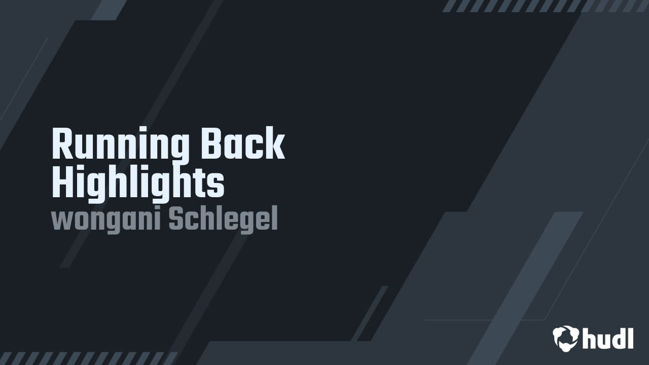 Running Back Highlights - wongani Schlegel highlights - Hudl