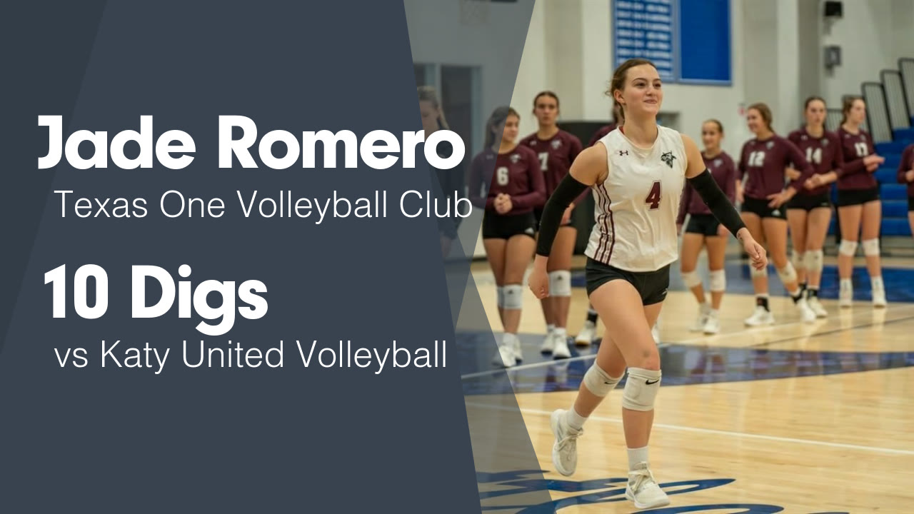 10 Digs vs Katy United Volleyball - Jade Romero highlights - Hudl