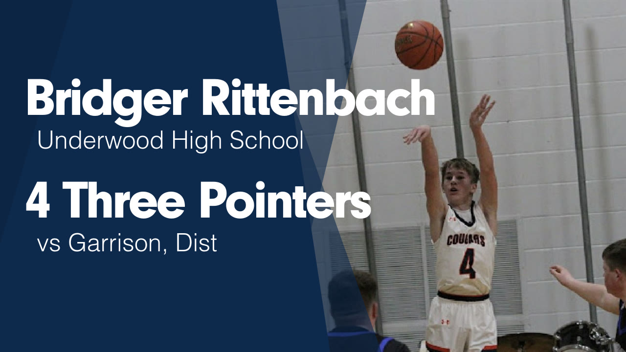4 Three Pointers vs Garrison, Dist - Bridger Rittenbach highlights - Hudl