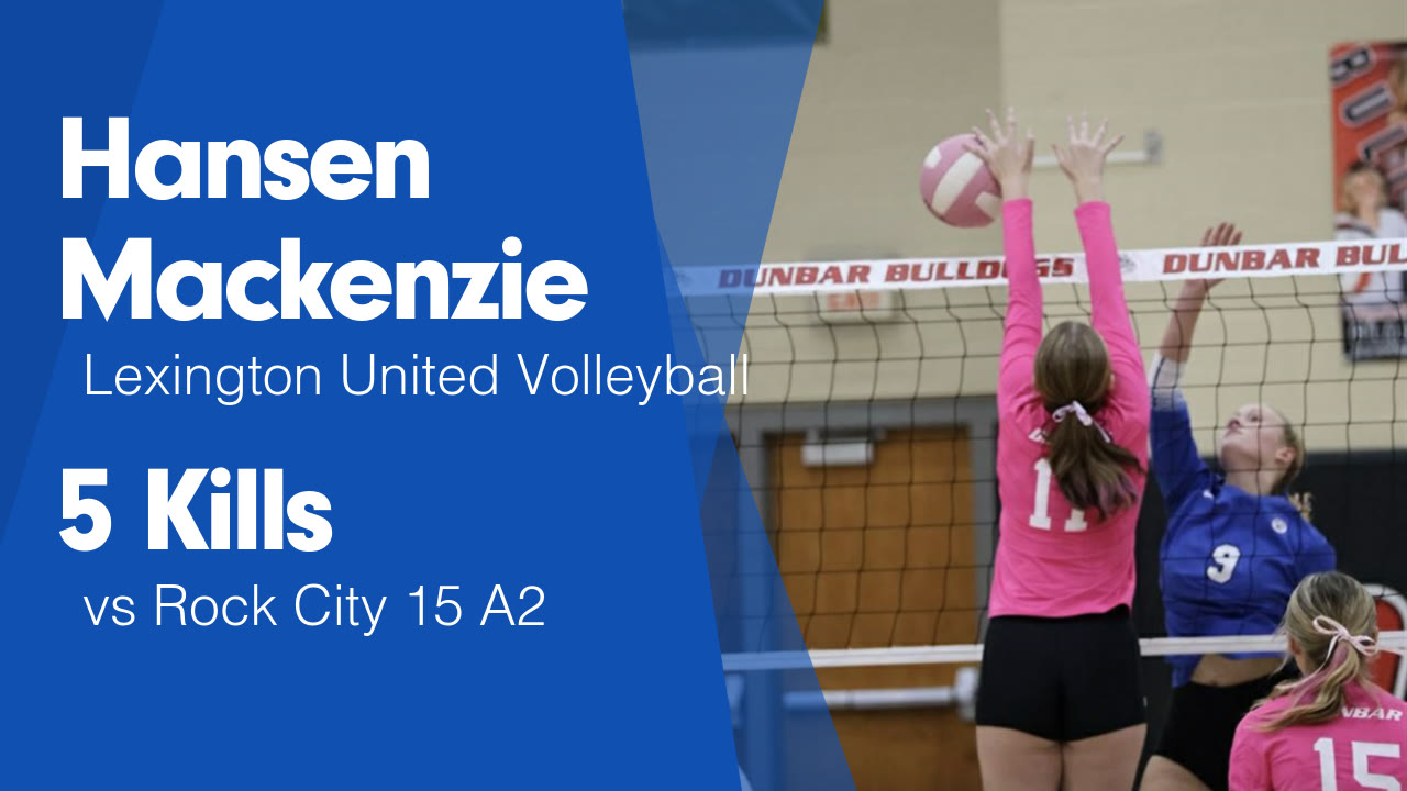 5 Kills vs Rock City 15 A2 - Mackenzie Hansen highlights - Hudl