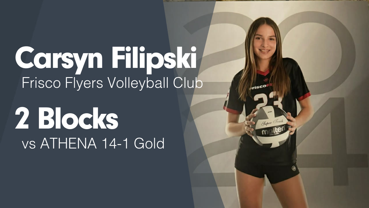 2 Blocks vs ATHENA 14-1 Gold - Carsyn Filipski highlights - Hudl