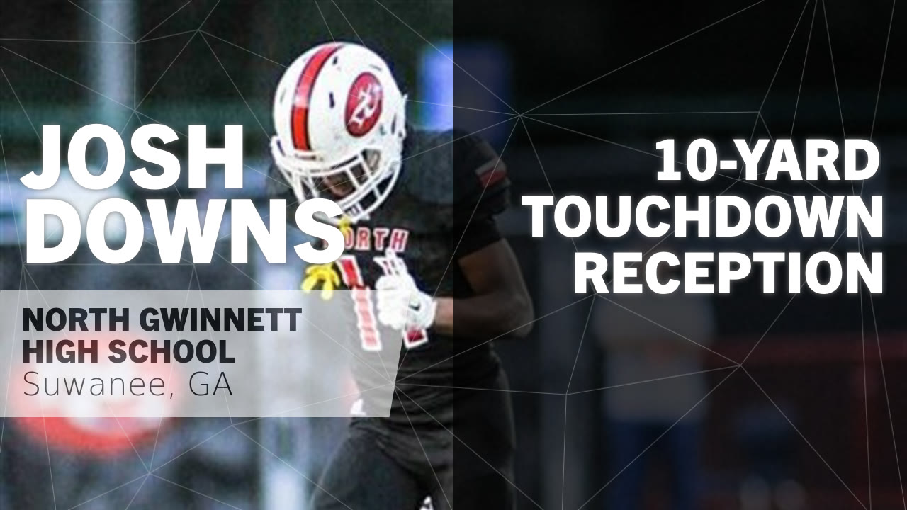 10-yard Touchdown Reception vs Marietta - Josh Downs highlights - Hudl